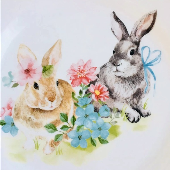 Grace Teaware | Dining | X4 Grace Teaware Bunny Rabbit Floral Scalloped ...